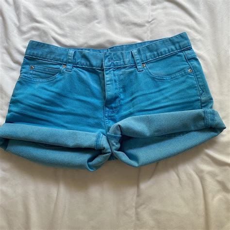 🌐 Bright Blue Gap Shorts 🌐 Fun Bright Jean Booty Depop