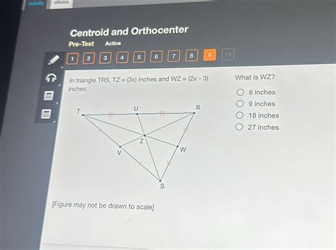 Solved Activity Enotes Centroid And Orthocenter Pre Test Active 1 2 3 4 5 6 7 8 9 10 In
