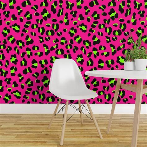 Neon Roze Cheetah Behang
