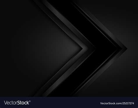 Abstract Dark Black Arrow Direction Design Vector Image