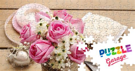 Bouquet Of Pink Roses Jigsaw Puzzle Plants Flowers Puzzle Garage
