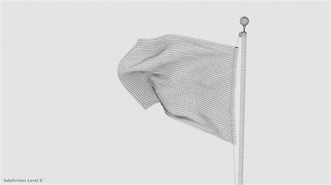 3d Model Std Animated Loop Flag Vr Ar Low Poly Cgtrader