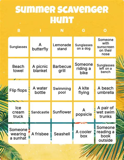100 Scavenger Hunt Clues And Riddles Bingo Card Creator