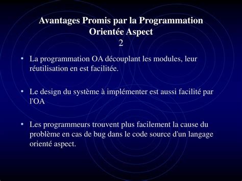 Ppt Poa Programmation Orientée Aspect Frameworks Et Langages