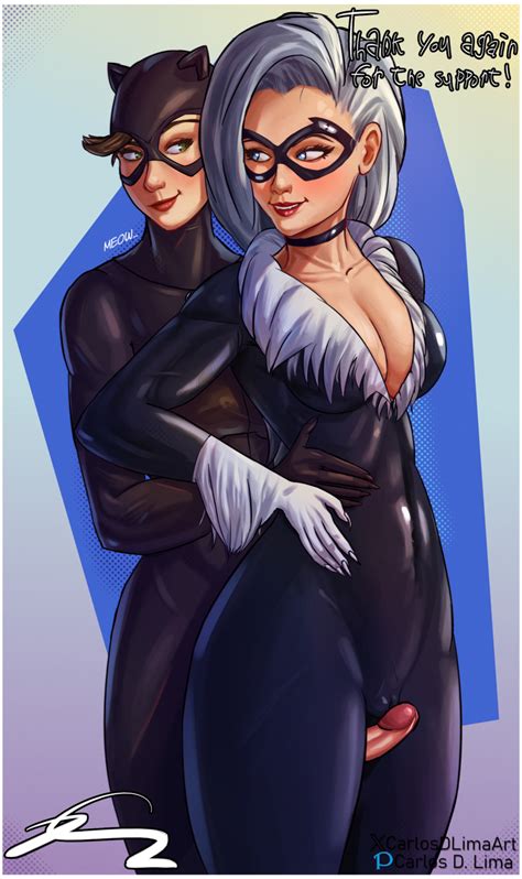 Rule 34 1futa 1girls Batman Series Big Breasts Black Cat Marvel