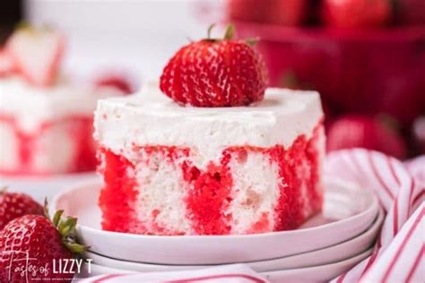 Strawberry Jello Cake Recipe Tastes Of Lizzy T