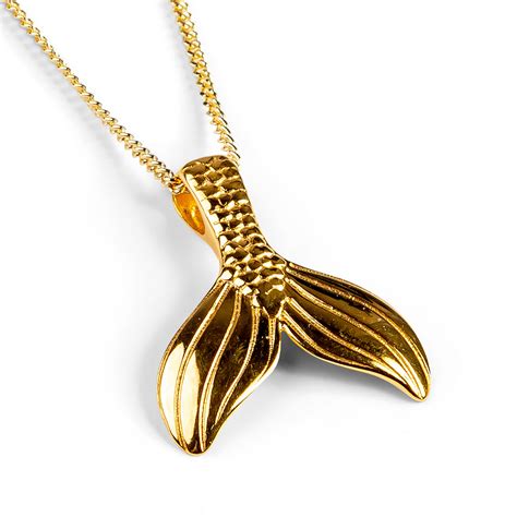Mermaid Tail Necklace Gold Nautical Necklace Henryka Uk
