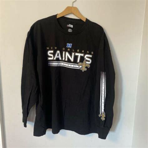 New Orleans Saints Nfl Team Apparel Mens 3xl Black Long Sleeve Graphic