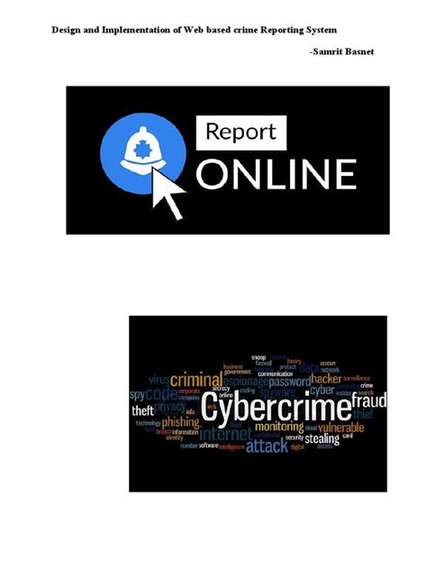 Design And Implementation Of Web Based Crime Reporting System Samrit