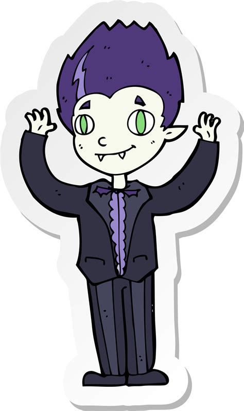 Sticker Of A Cartoon Vampire Boy 45233650 Png