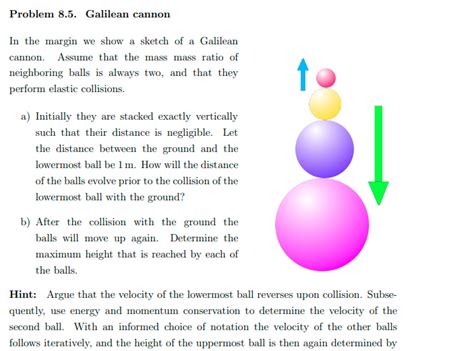 Solved Problem 85 Galilean Cannon In The Margin We Show A