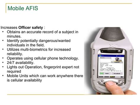 Automated Fingerprint Identification Systems