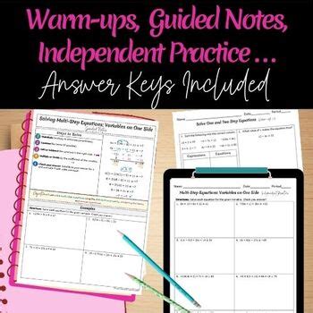 Algebra 1 Expressions And Equations Unit 1 Curriculum Bundle TPT