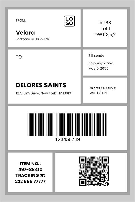 Warehouse Label Templates