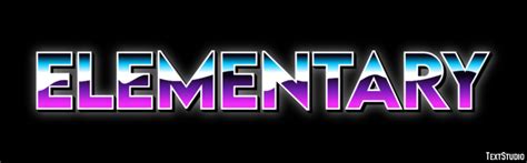 Elementary Text Effect And Logo Design Word