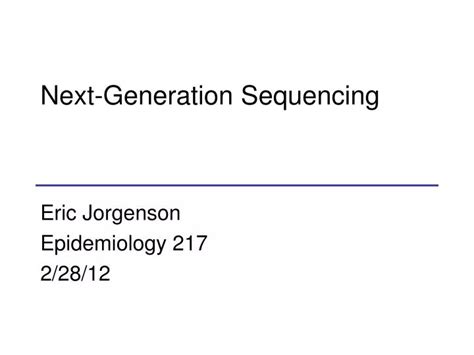 Ppt Next Generation Sequencing Powerpoint Presentation Free Download
