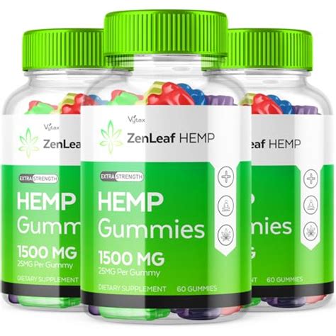 3 Pack Zenleaf Gummies 1500mg Zen Leaf Extract Gummies Official