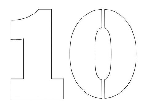 Nummer 10 Ausmalbilder Malvorlagen Nummer 10 Zum Ausdrucken