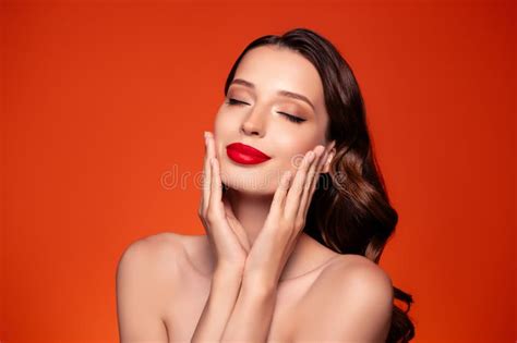 Photo Of Alluring Pretty Lady Enjoying Smooth Skin After Applying New