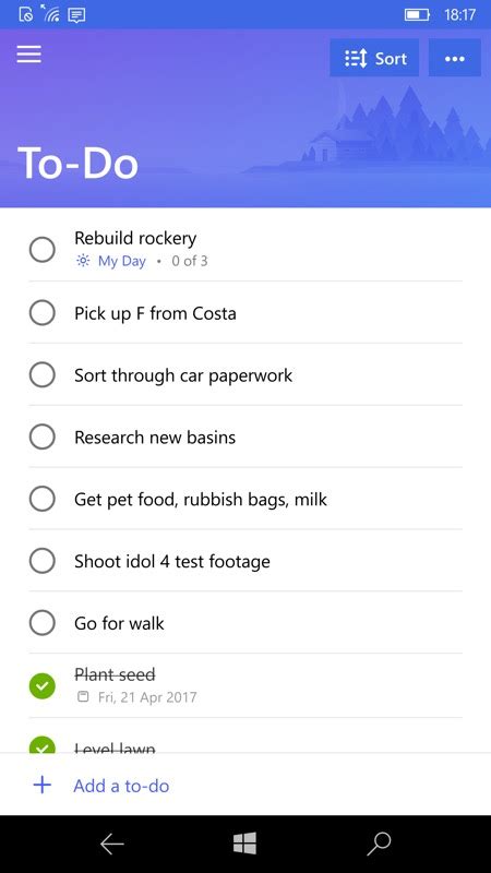 Microsoft To Do Uwp Adds Steps