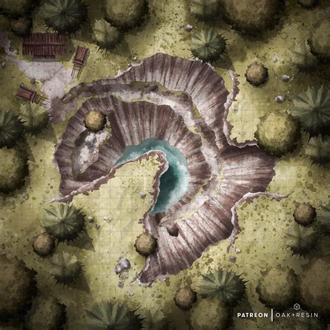 Excavation Pit Art Battlemap 40x40in 5600x5600px Rbattlemaps