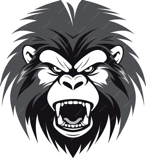 Premium Vector Simian Monarch Logo Primate King Icon