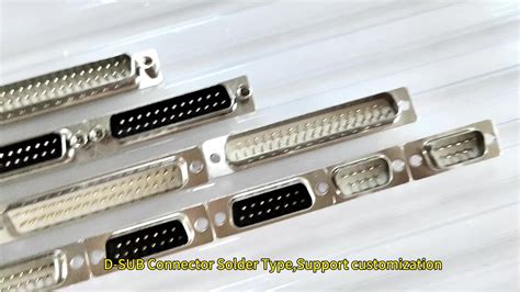 Custom Molded Cable 9pin 15pin 25p Vga Connector Female Male Dsub Connector Assemblies D Sub