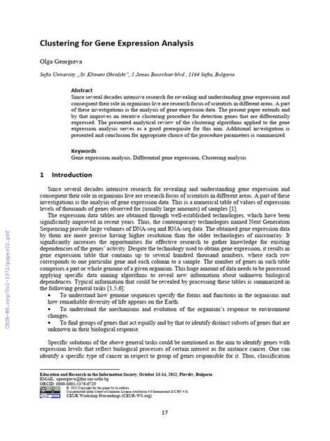 Clustering For Gene Expression Analysis Pdf Cluster Analysis