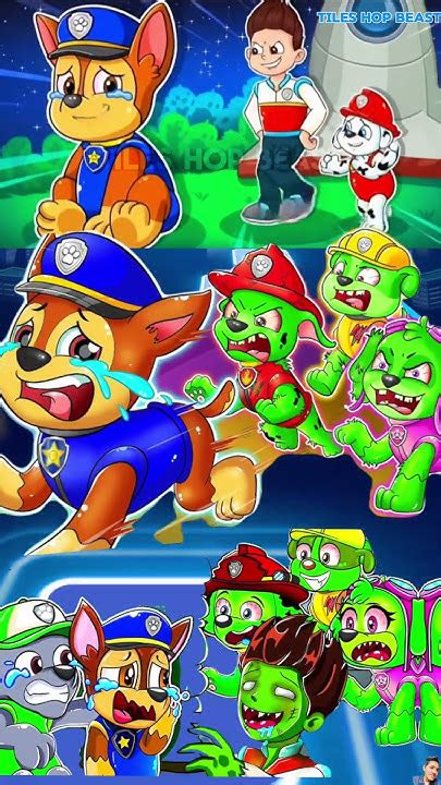 Paw Patrol Scary Ryder Vs Chase X Marshall Transformation Coffin Cover