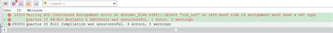 quartusⅡ编译时报错object “clk out“ on left hand side of assignment must have a net type on left hand