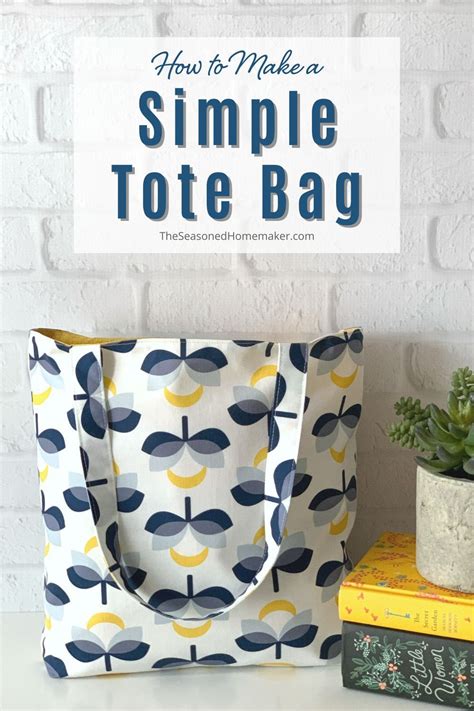 Simple Tote Bag Tutorial Tote Bag Tutorial Sewing Machine Projects Sewing Projects