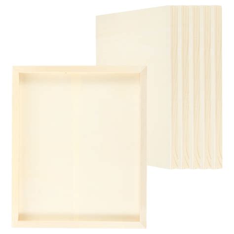 Uxcell 10x12 Wood Panels Board 6pcs Unfinished Square Wood Canvas