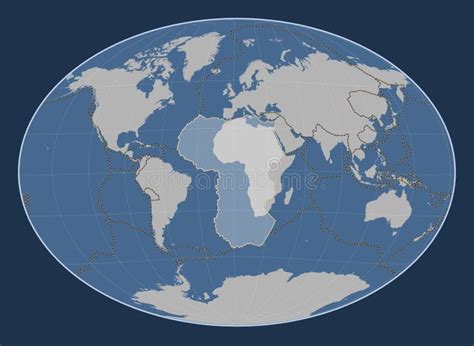 African Tectonic Plate Contour Fahey Oblique Boundaries Stock Illustration Illustration Of