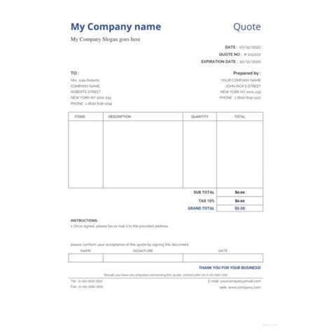 41 Quotation Templates PDF DOC Excel Free Premium Templates