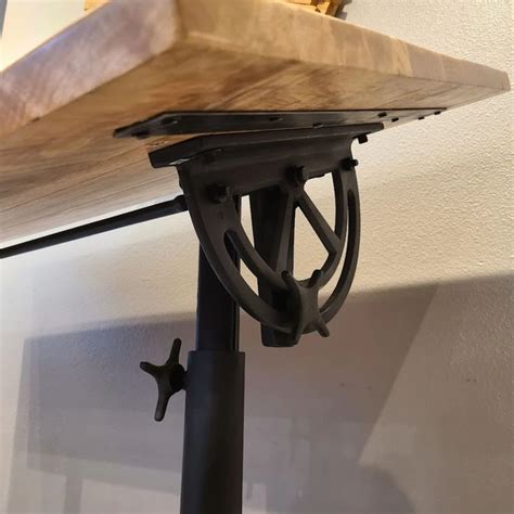 Drafting Wood Tilting Hardware Drafting Table Table Desk Teak Root