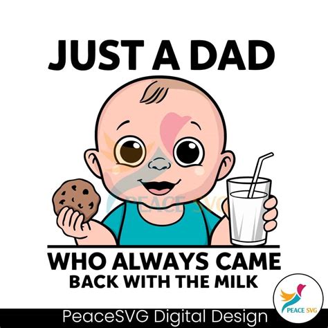 Just A Dad Who Always Came Back With The Milk Svg Digital Download