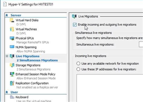 Hyper V Live Migration Storage Live Migration Shared Nothing Live