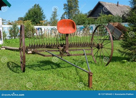 Trailer Rake Stock Image Image Of Farm Pulling Cultivate 137189443