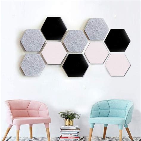 Felt Hexagon Bulletin Board Tiles Set W Sticky Back Pin Board Cork Board Memo Board Of Hexagon