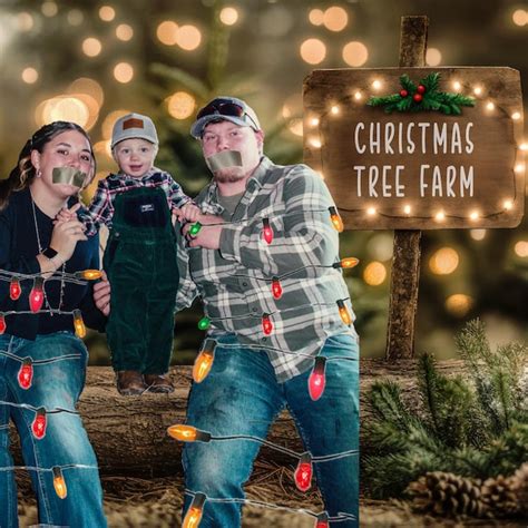 Christmas Tree Farm Digital Backdrop Christmas Backdrop Maternity