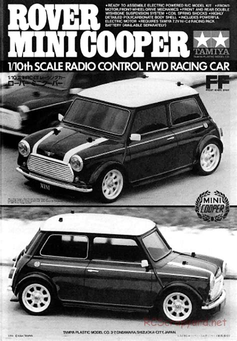Tamiya 58149 Manual • Rover Mini Cooper M01 • Rcscrapyard Radio Controlled Model Archive