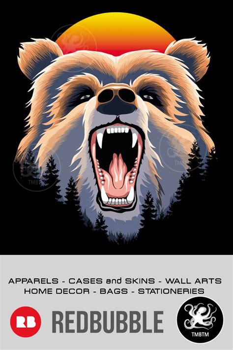Grizzly Bear Face Graphic Design