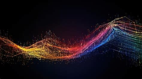 Premium Ai Image Digital Flowing Particle Wave Technology Banner