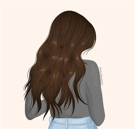 Drawing Of A Girl With Long Hair Cartoon