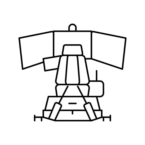 Racing Simulator Cockpit Line Icon Vector Illustration 19000987 Vector