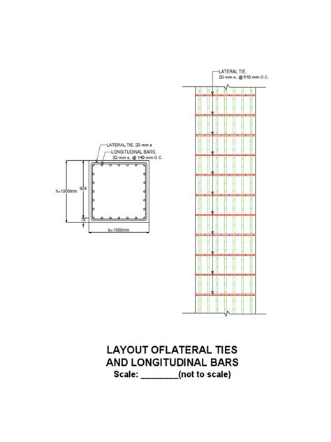 Layout Oflateral Ties And Longitudinal Bars Scale Not To Scale Pdf