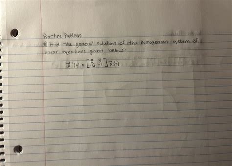 Solved Practice Problem Find The Generul Solution Of The