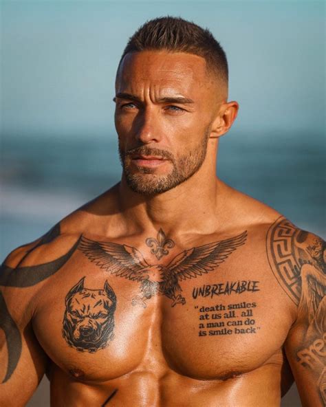 Pin By Muscleruss On Beautiful Men Chest Tattoo Cool Chest Tattoos