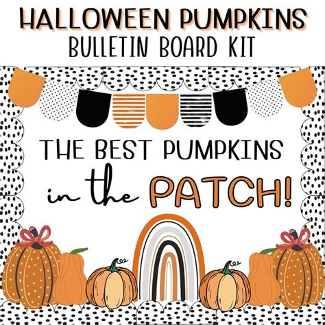 Halloween Pumpkins Bulletin Board Fall Pumpkin Classroom Door Decor