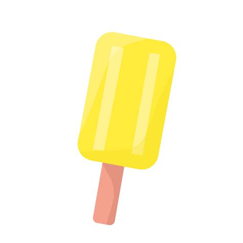 Yellow Ice Cream With Stick 27745289 Png